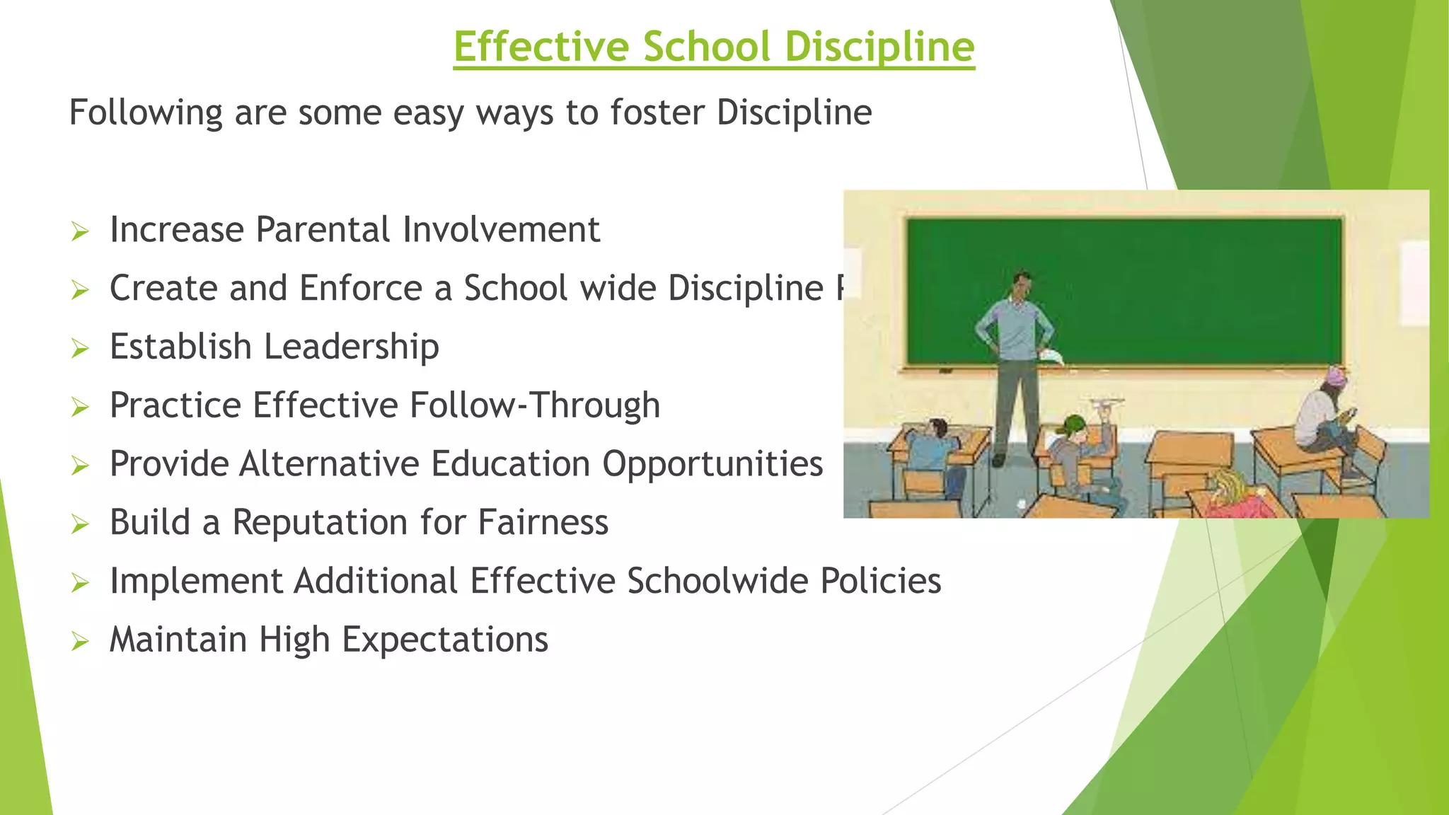 Arrangement and Effective Discipline in School | PPTX