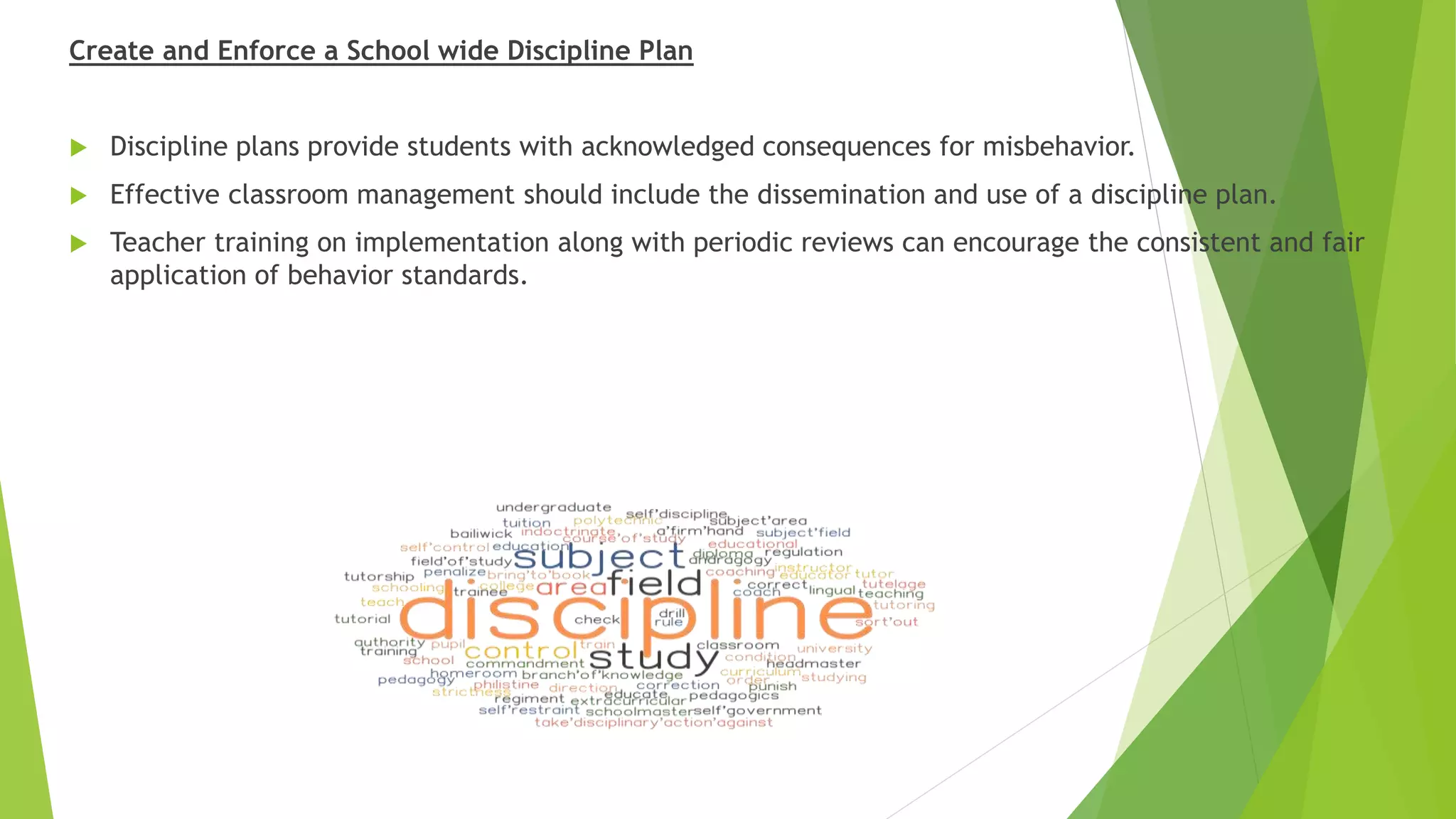 Arrangement and Effective Discipline in School | PPTX
