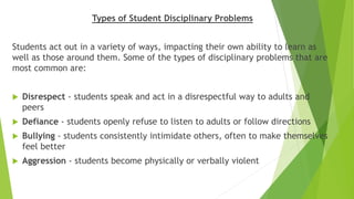 Arrangement and Effective Discipline in School | PPTX