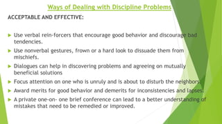 Arrangement and Effective Discipline in School | PPTX