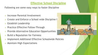 Arrangement and Effective Discipline in School | PPTX