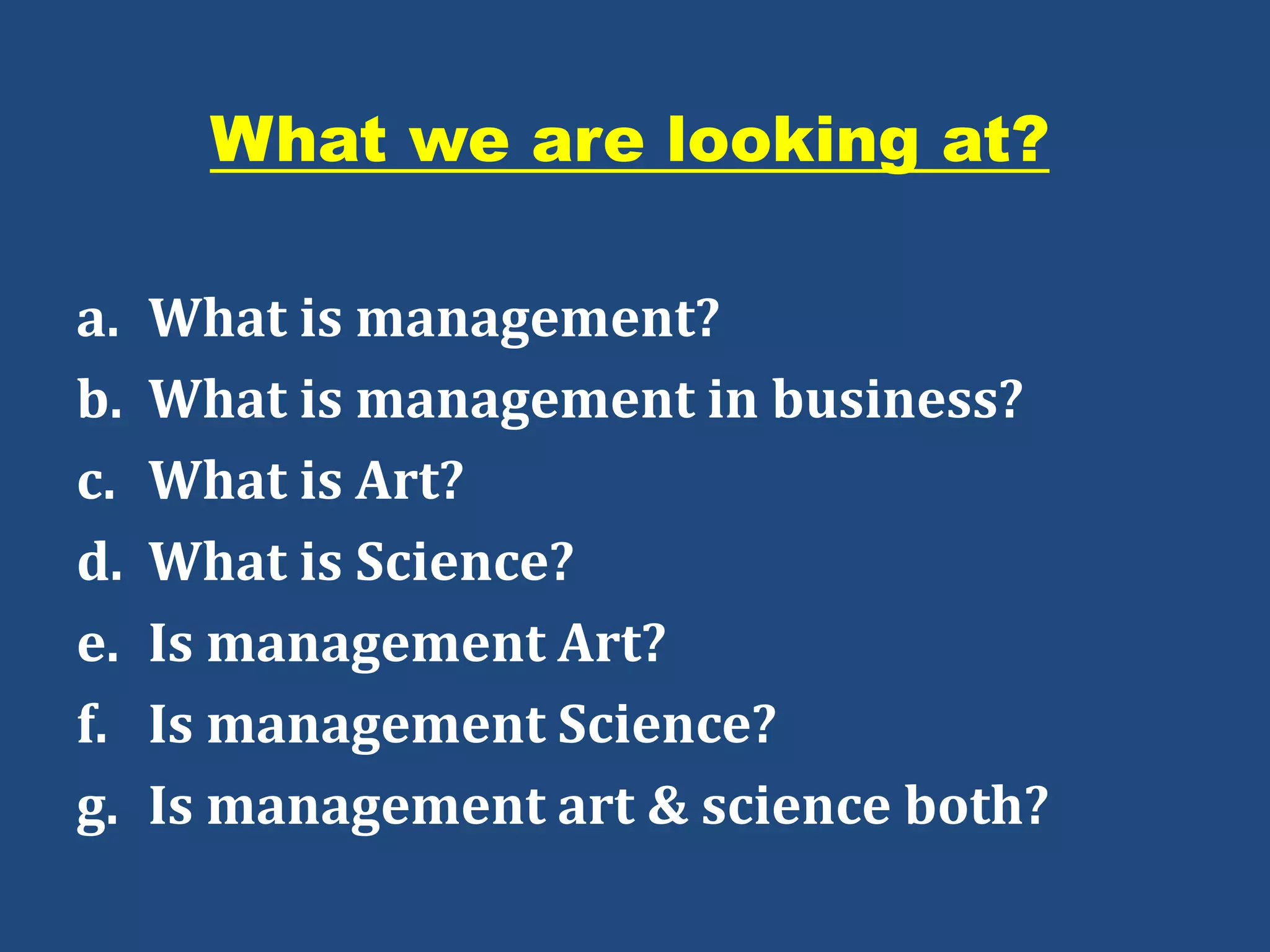 Management art and science | PPTX