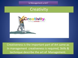 Management art or science | PPTX