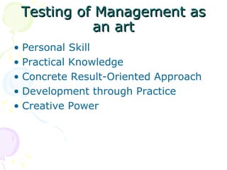 Management as an art ,science,profession | PPT