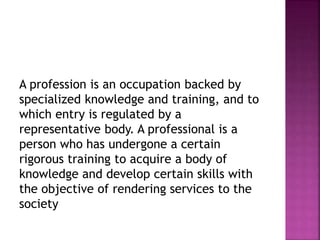 Management as a profession 3 | PPTX