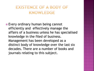 Management as a profession 3 | PPTX