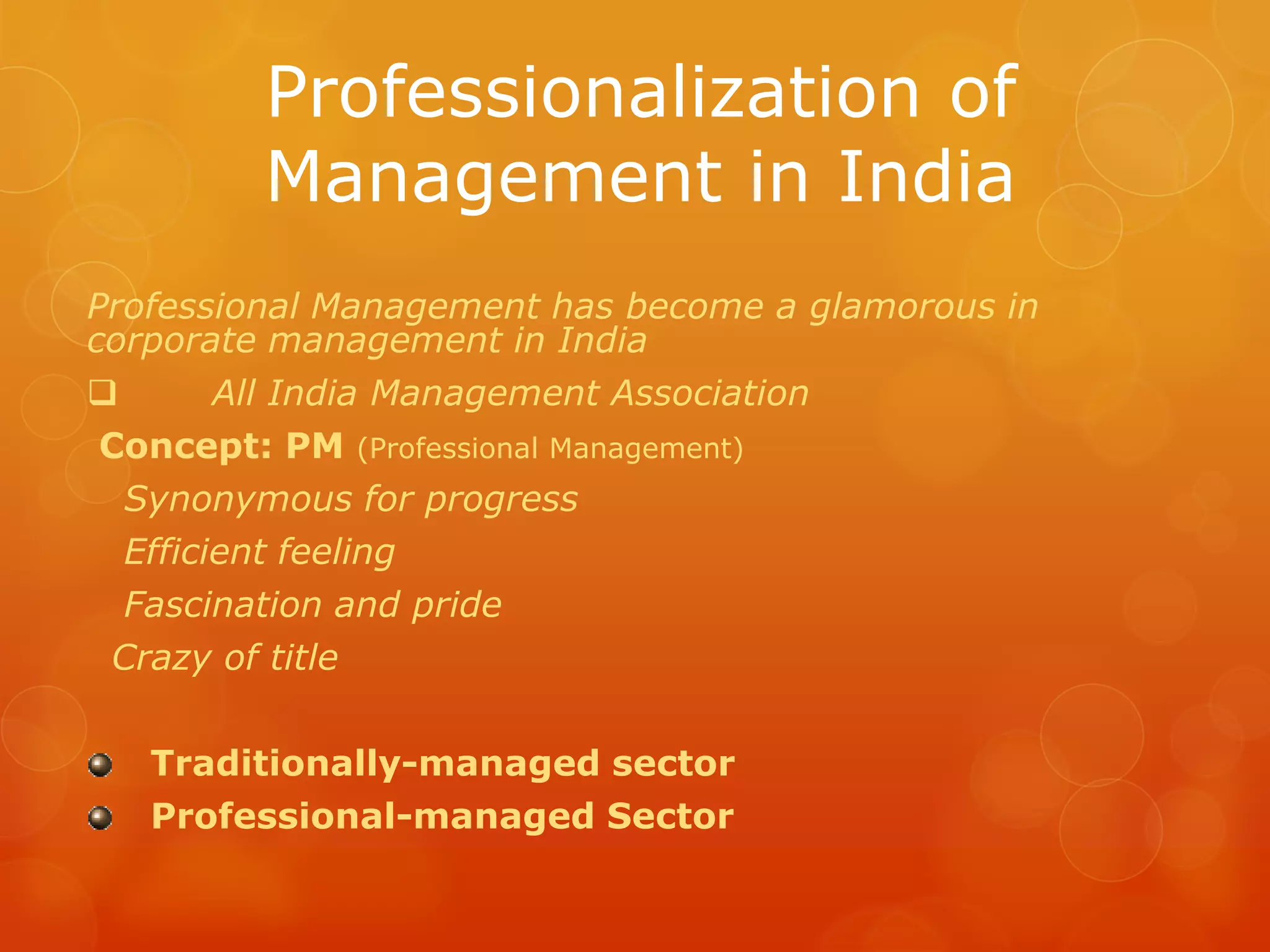 Management as profession | PPTX