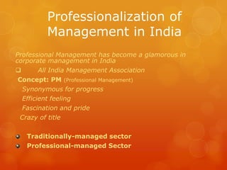 Management as profession | PPTX