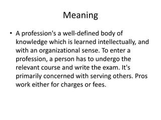 Management as profession | PPT