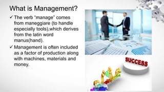 Management as science and art | PPTX