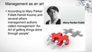 Management as science and art | PPTX