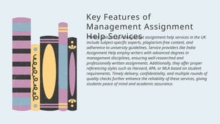 Management Assignment Help UK - Expert Assistance | PPTX