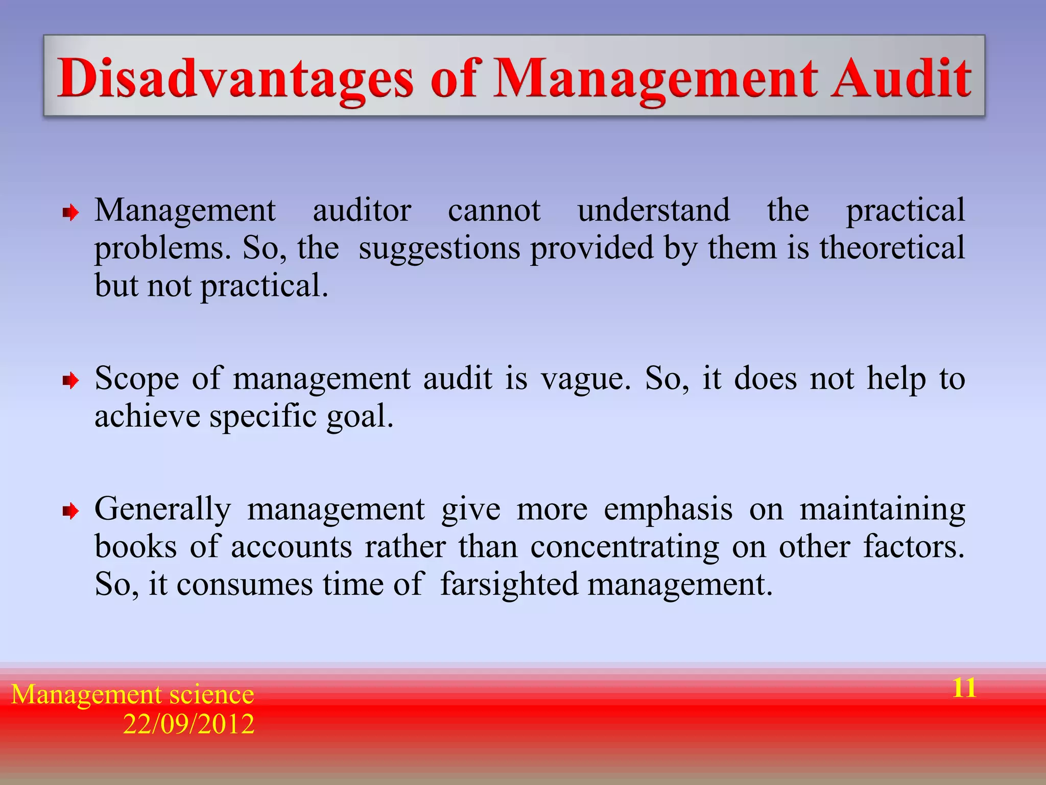 Management audit | PPT