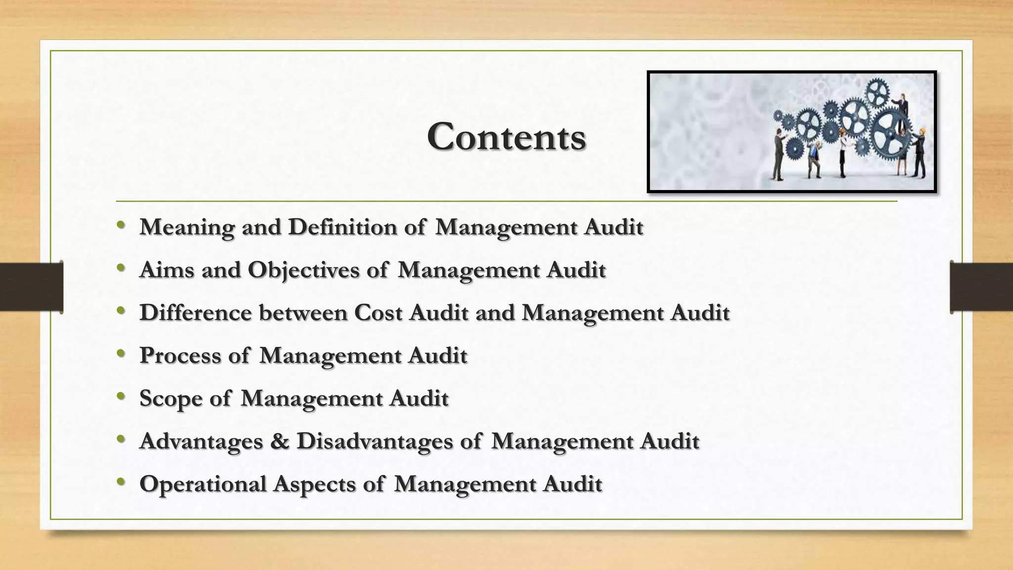 Management audit | PPTX