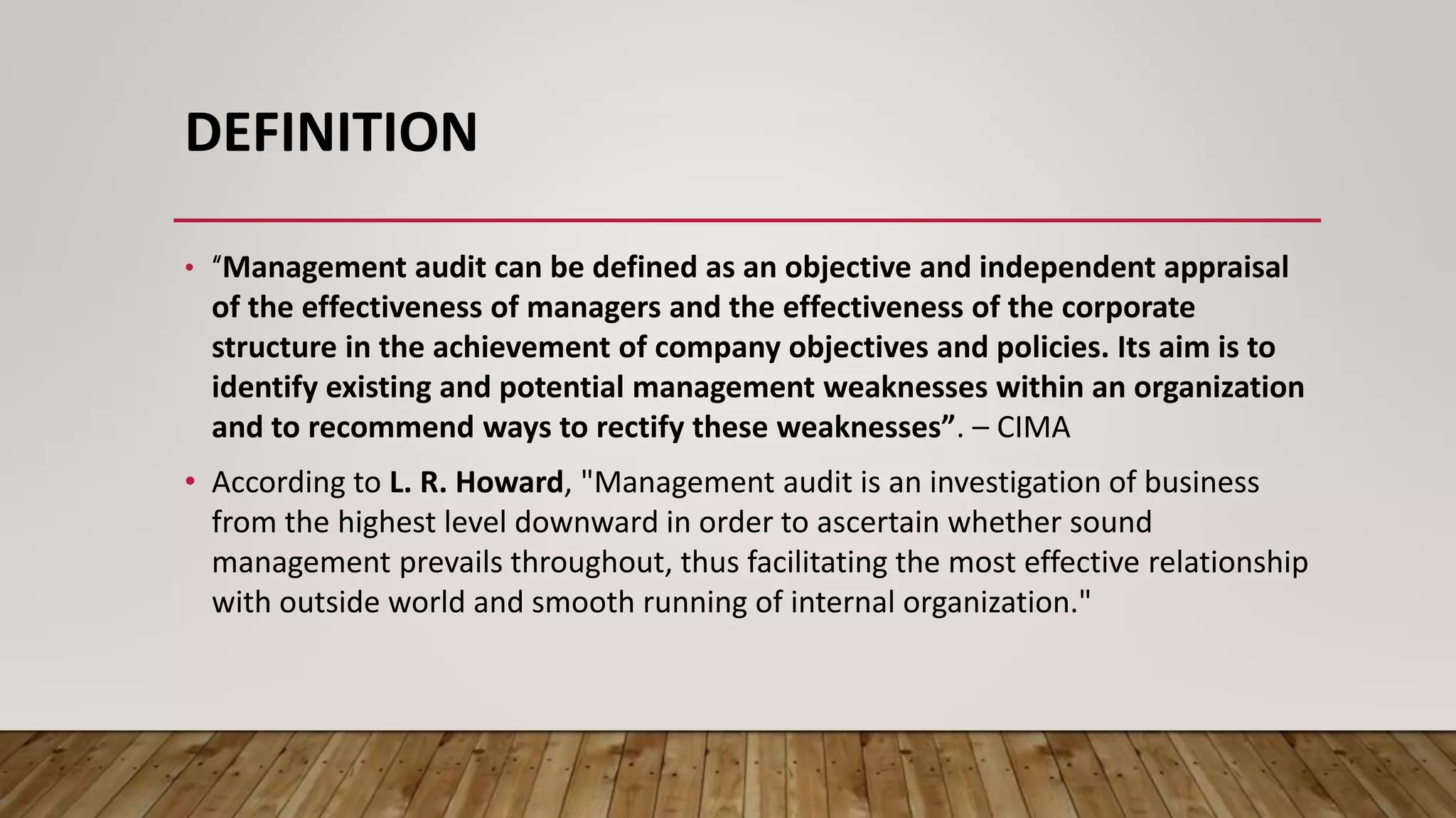 Management audit | PPTX
