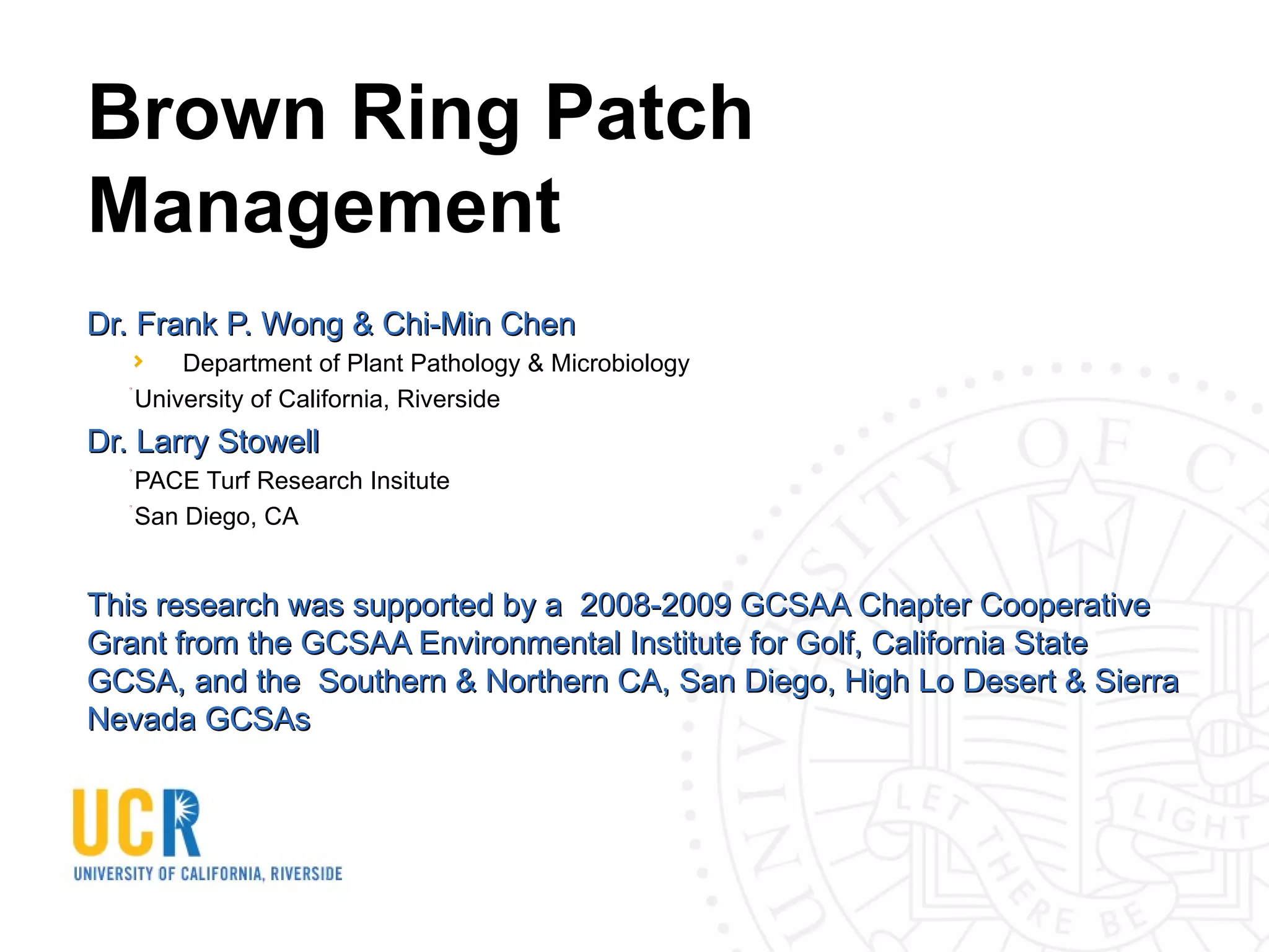 GCSAA Research Update | PPT