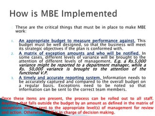 Management by exception | PPTX