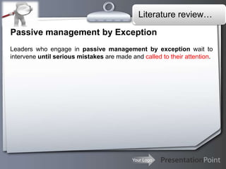 Management by exception in cooperative | PPTX