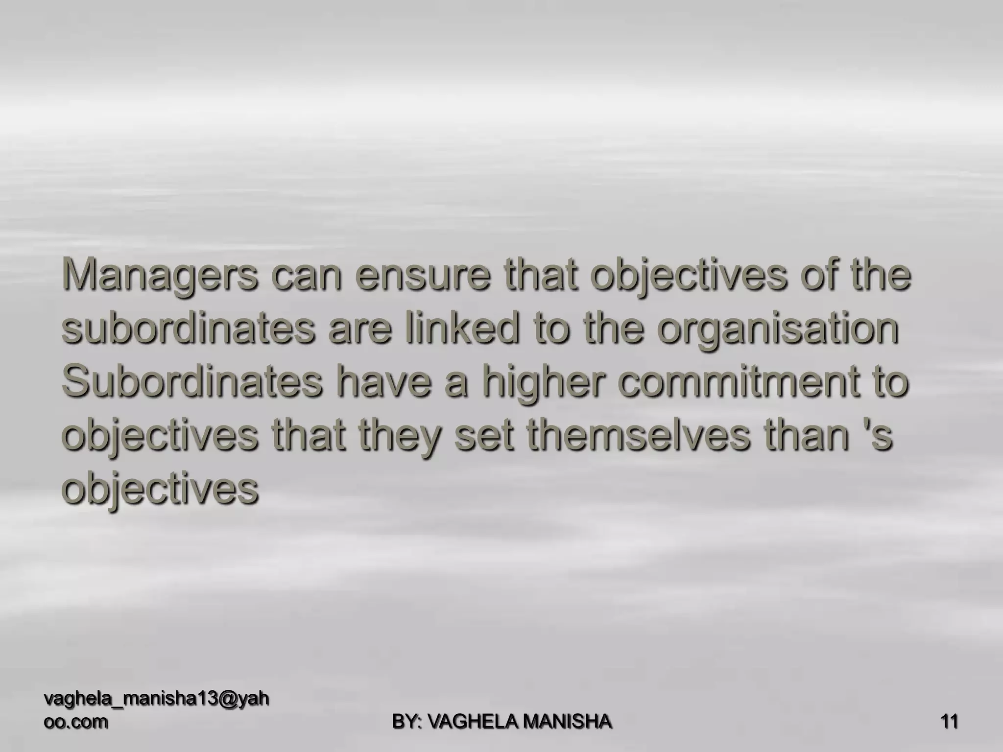 Management by objective | PPSX