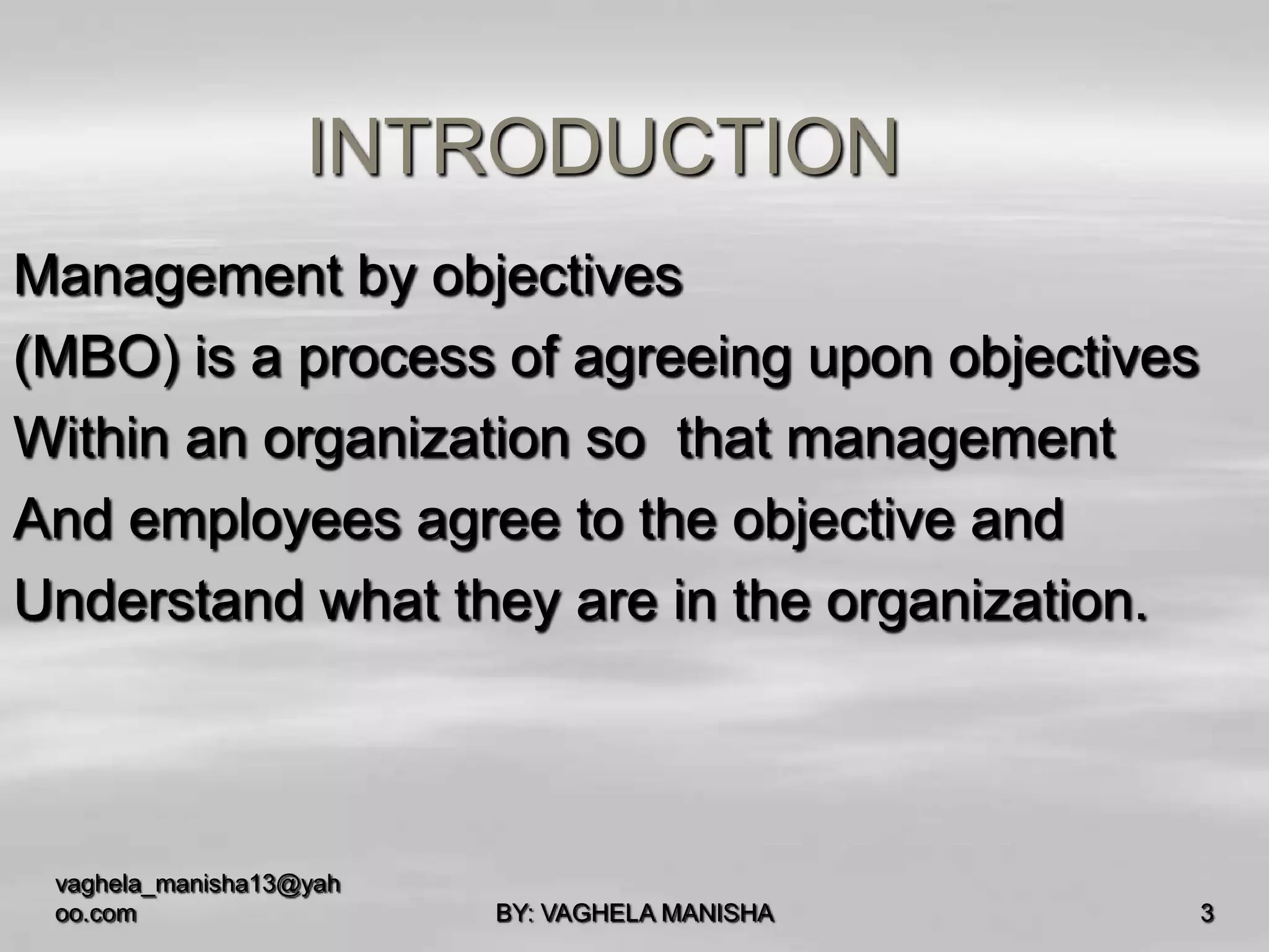 Management by objective | PPSX