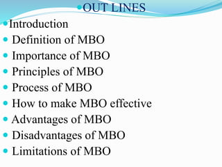 Management by objectives | PPTX