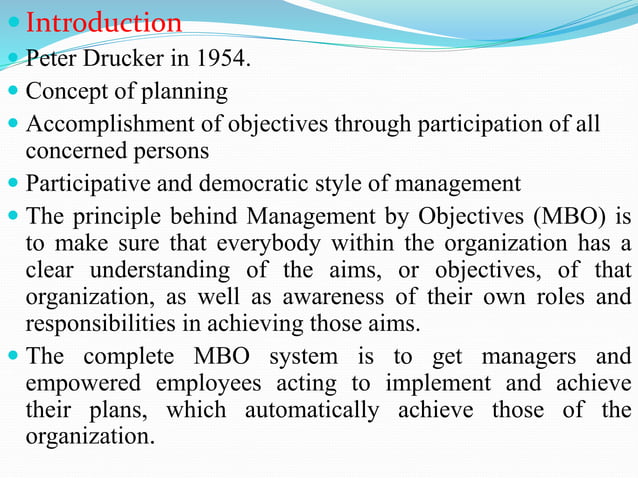 Management by objectives | PPTX