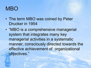Management By Objective(Mbo) By Baskar | PPTX