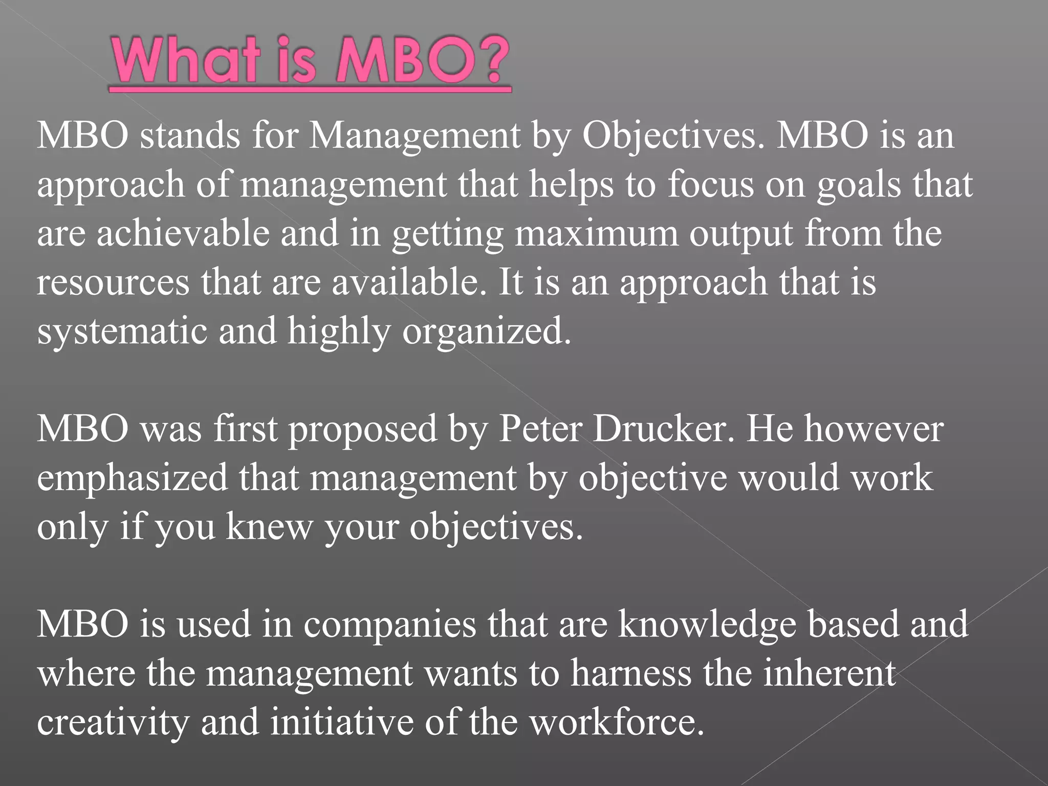 Management by objectives | PPT