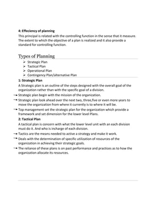 Planning function, nature and meaning of planning and types of planning ...
