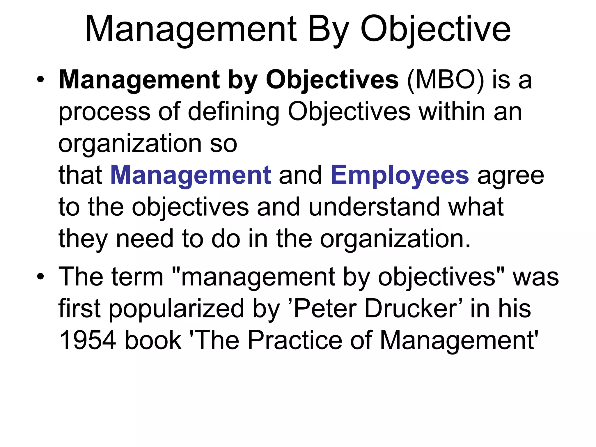 Management by objectives | PPT