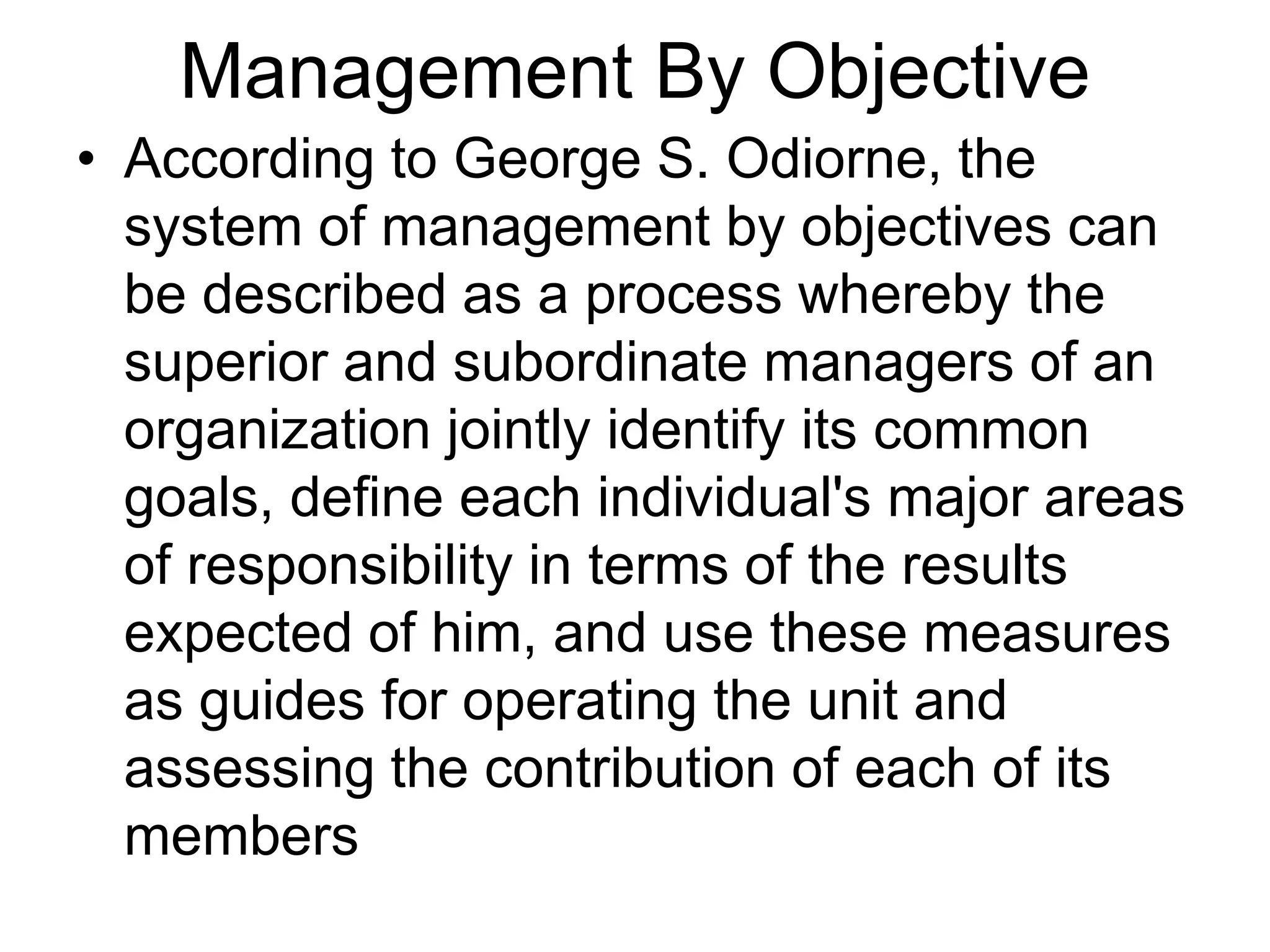 Management by objectives | PPT
