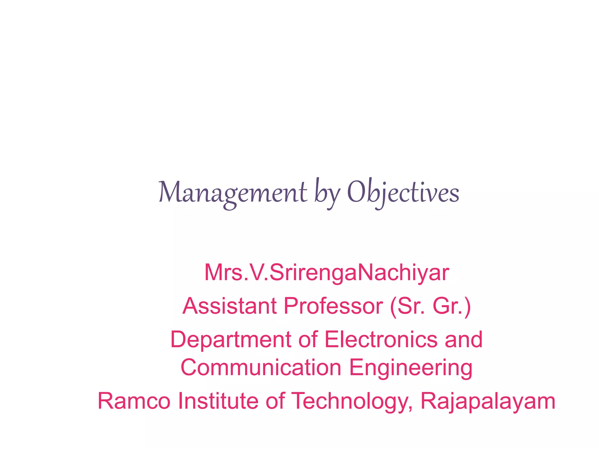 Management by objectives | PPT