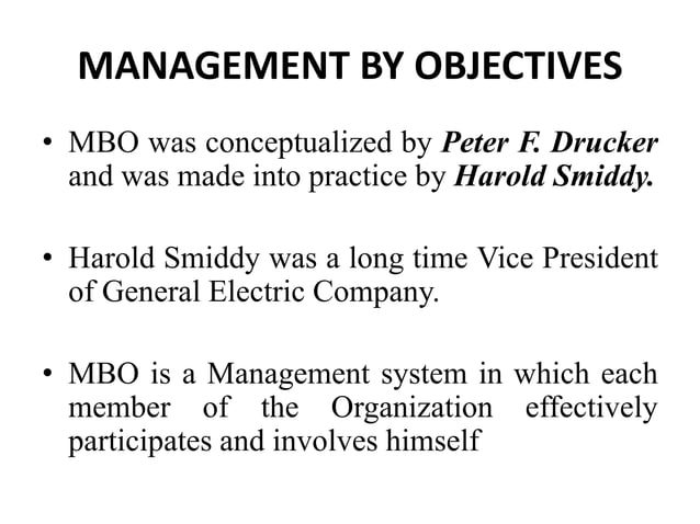 Management by objectives | PPT | Free Download