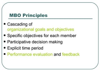 MANAGEMENT BY OBJECTIVES (MBO) | PPT