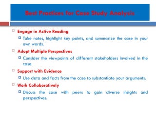 Management Case study analysis for MBA students- | PPTX