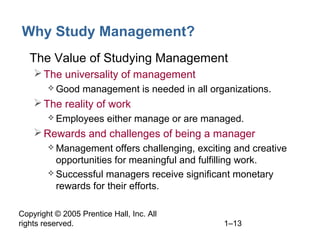 Principle of Management ch1 | PPT