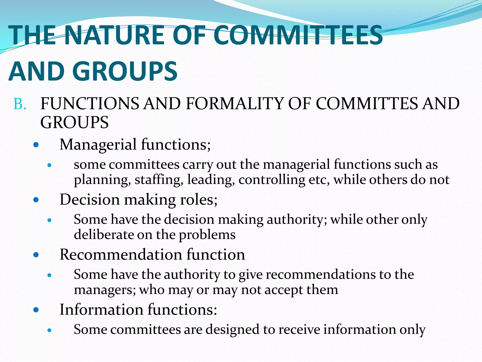 Management chap 11 committees | PPTX