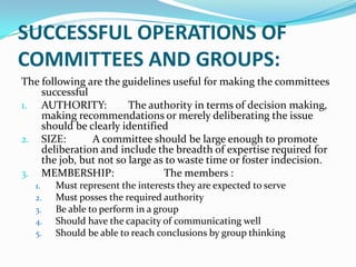 Management chap 11 committees | PPT