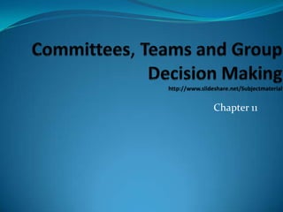 Management chap 11 committees | PPT