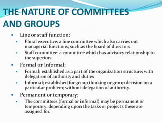 Management chap 11 committees | PPT