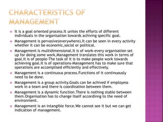 Management(chapter 1) | PPTX | Business Administration | Business