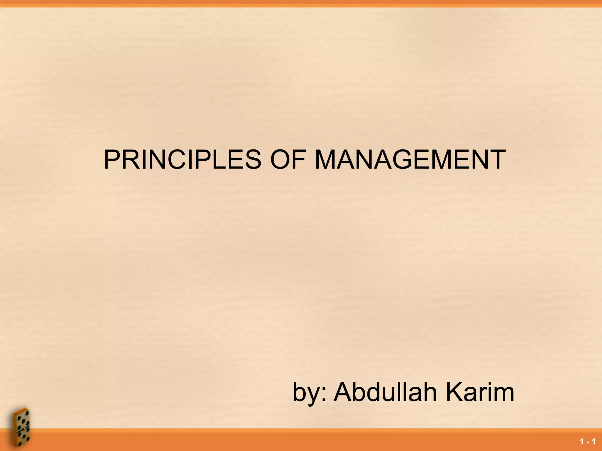 Principles of Management | PPT