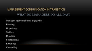 Management Communication in Transition | PPTX