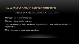Management Communication in Transition | PPTX