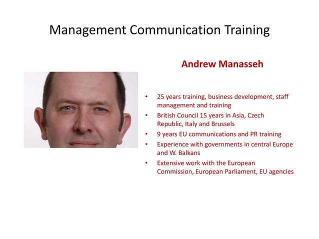 Management communication training brussels | PPT