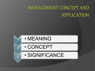 Management concept and application | PPT