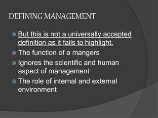Management concept and application | PPTX