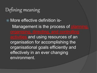 Management concept and application | PPTX
