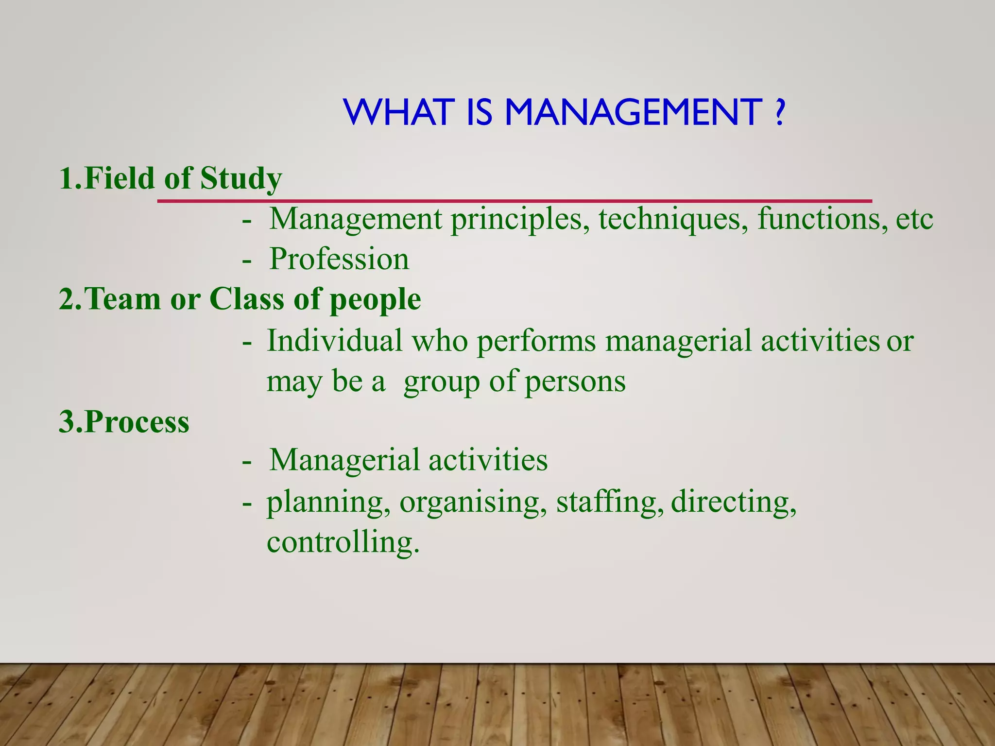 Management concepts introduction | PPT