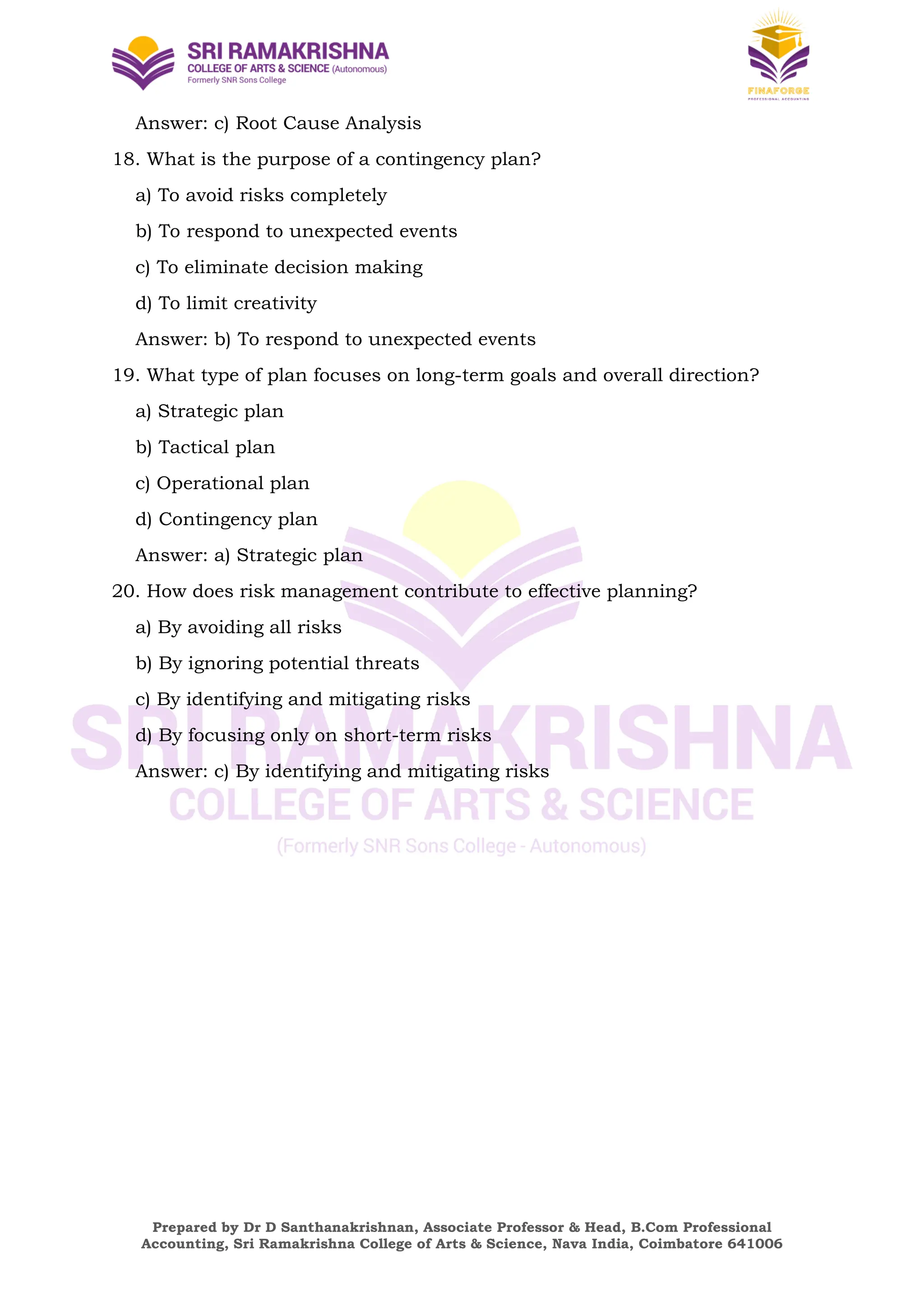 Management Concepts Multiple Choice Questions (MCQ) | PDF